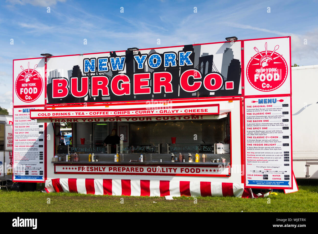Beefburger stall hi-res stock photography and images - Alamy