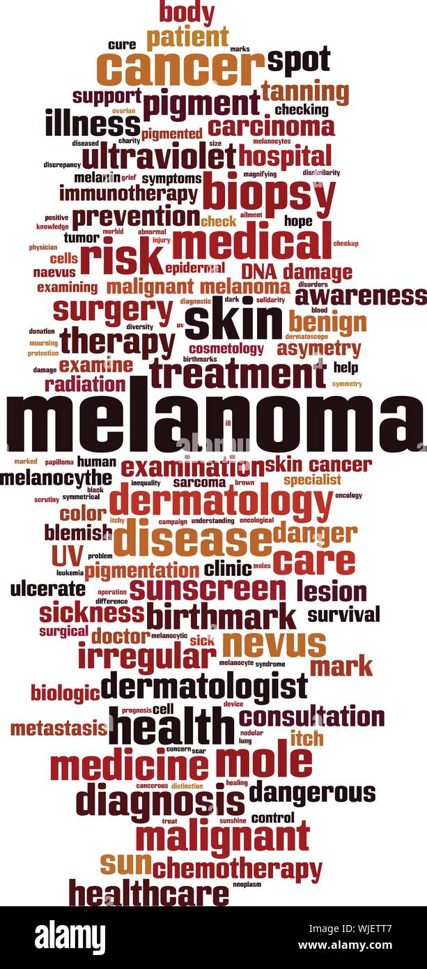 Melanoma word cloud concept. Collage made of words about melanoma. Vector illustration Stock ...