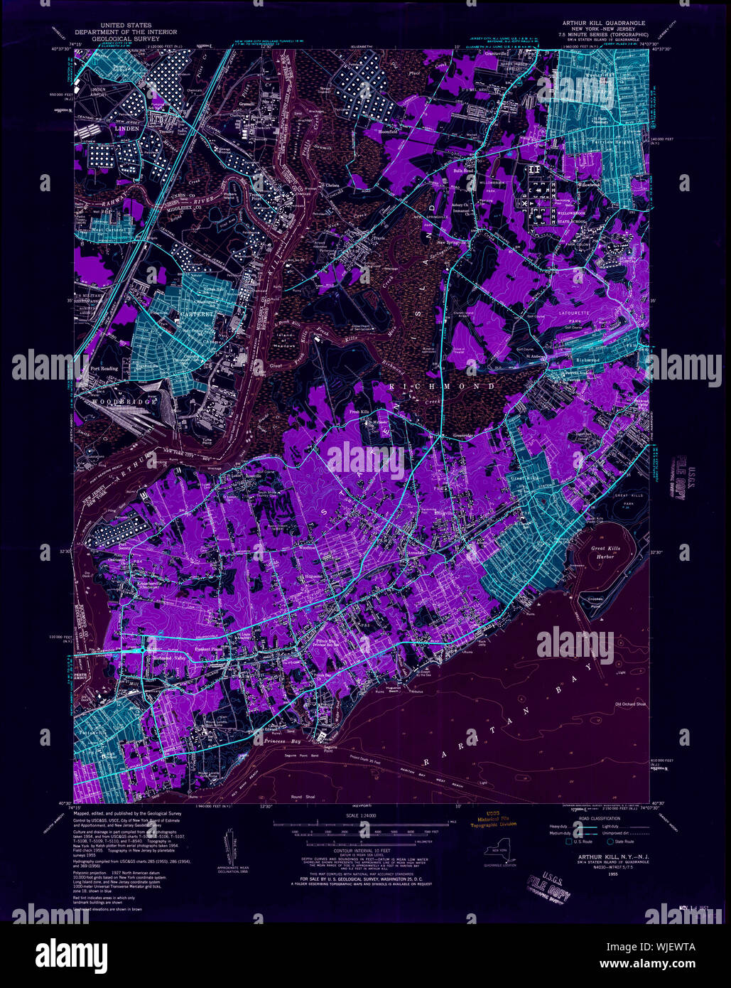 New York NY Arthur Kill 136697 1955 24000 Inverted Restoration Stock ...