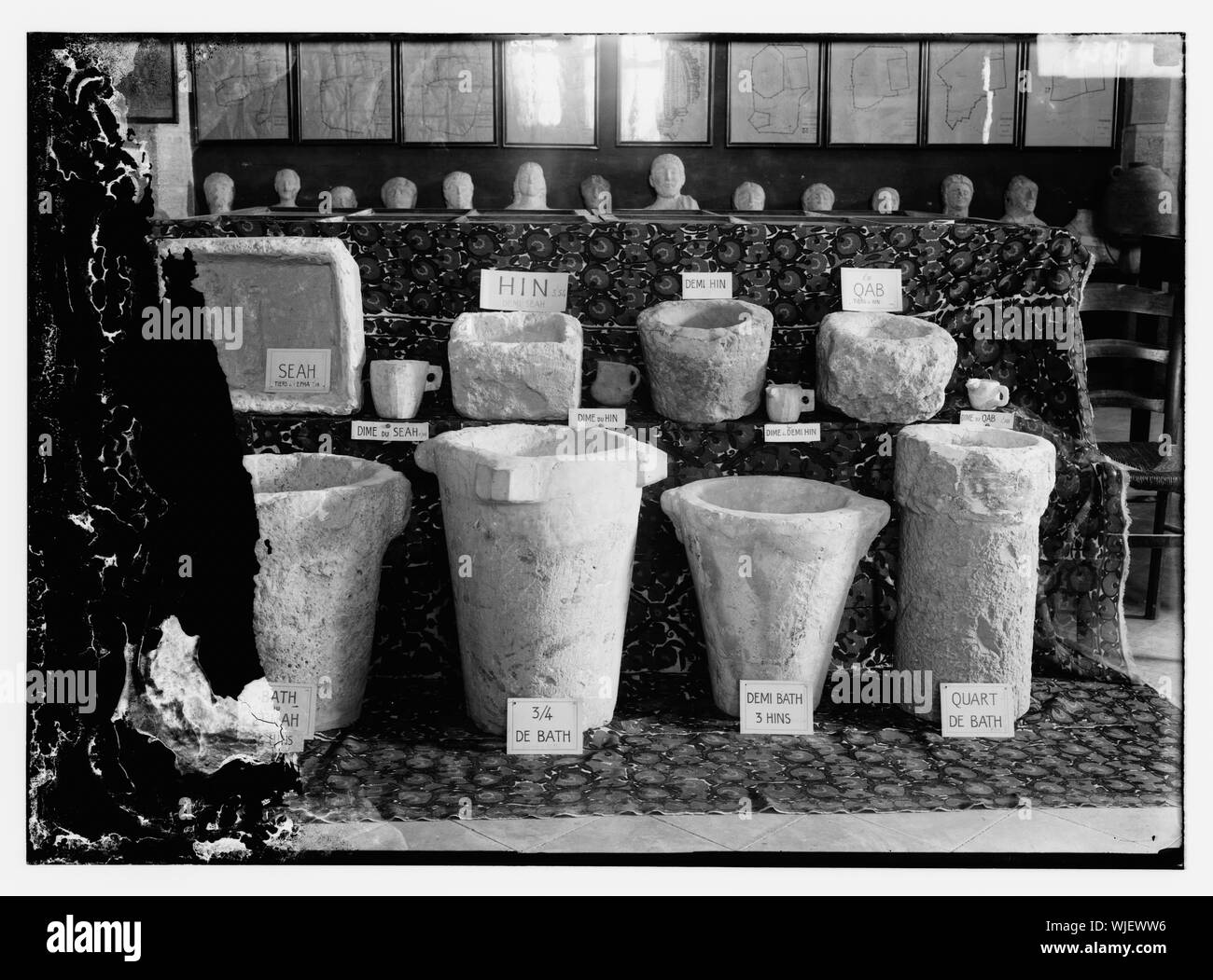 Hebrew dry measures, Hebrew liquid measures Stock Photo - Alamy