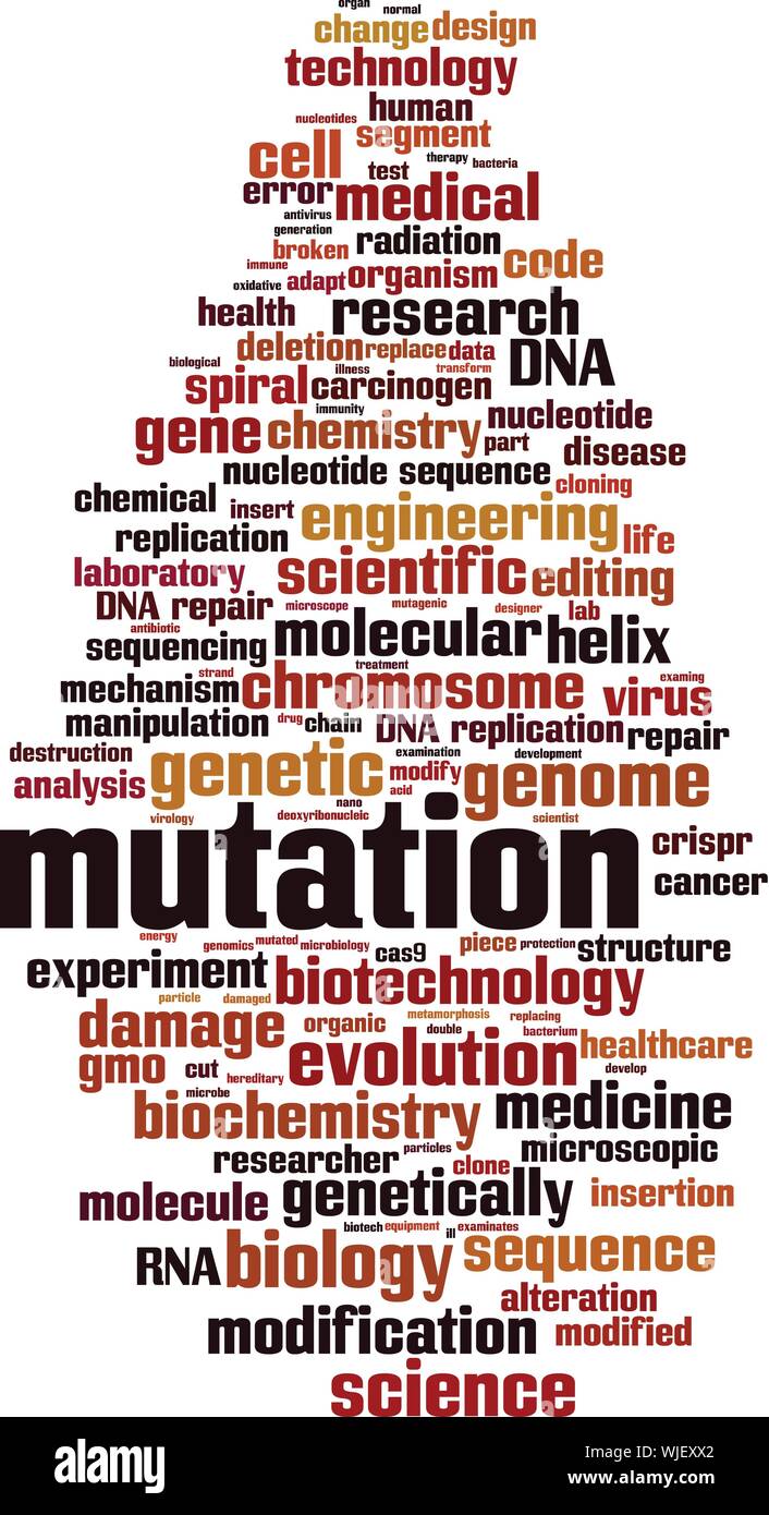 Mutation word cloud concept. Collage made of words about mutation ...