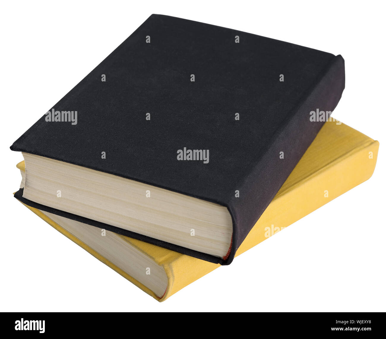 Two old big books isolated on white background Stock Photo - Alamy