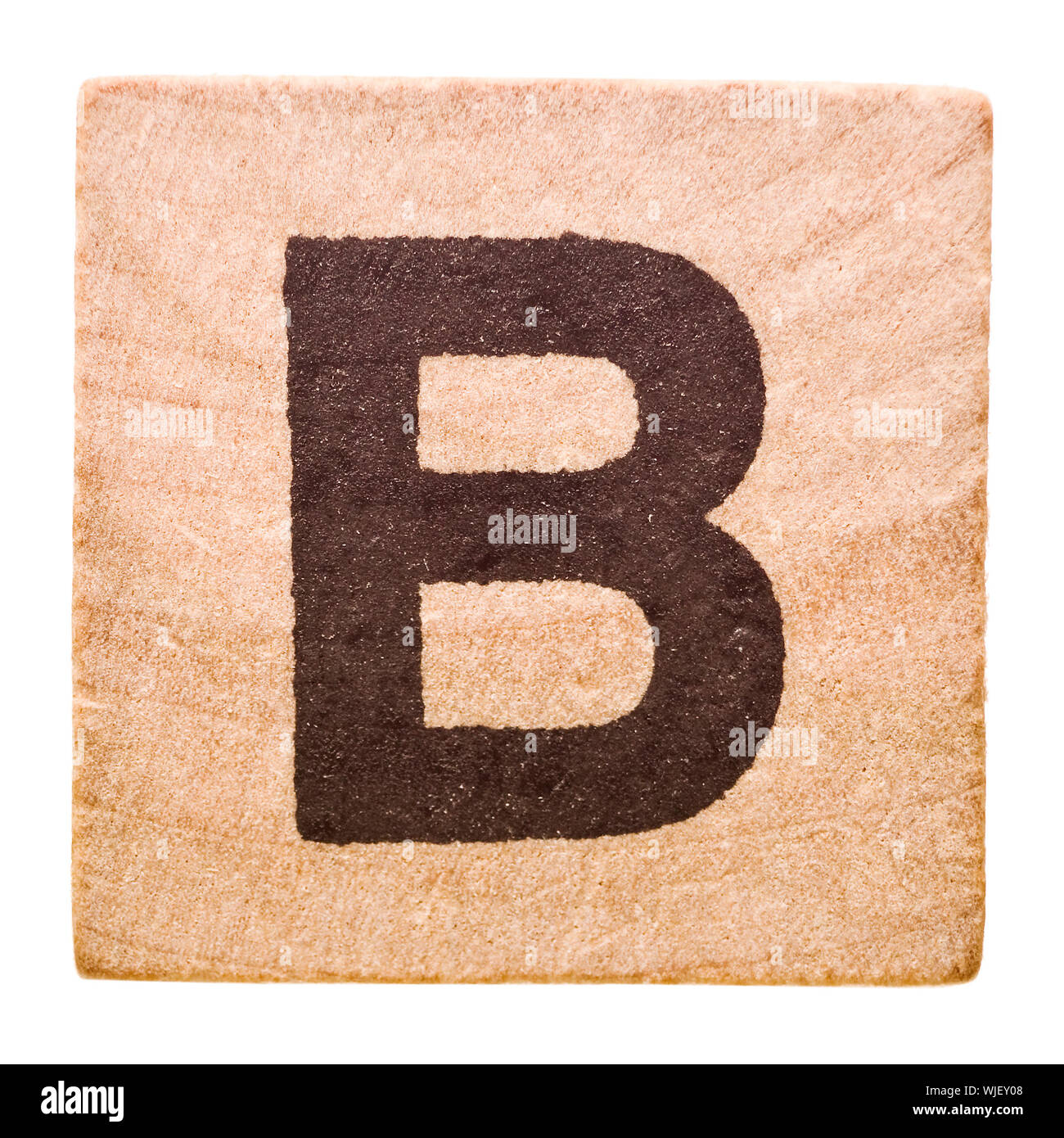Block with Letter B isolated on white background Stock Photo - Alamy