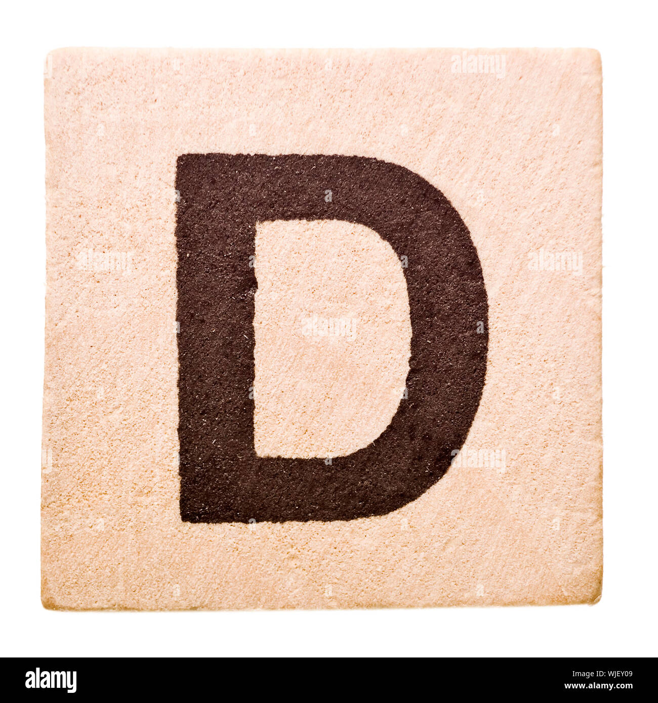 Block with Letter D isolated on white background Stock Photo - Alamy