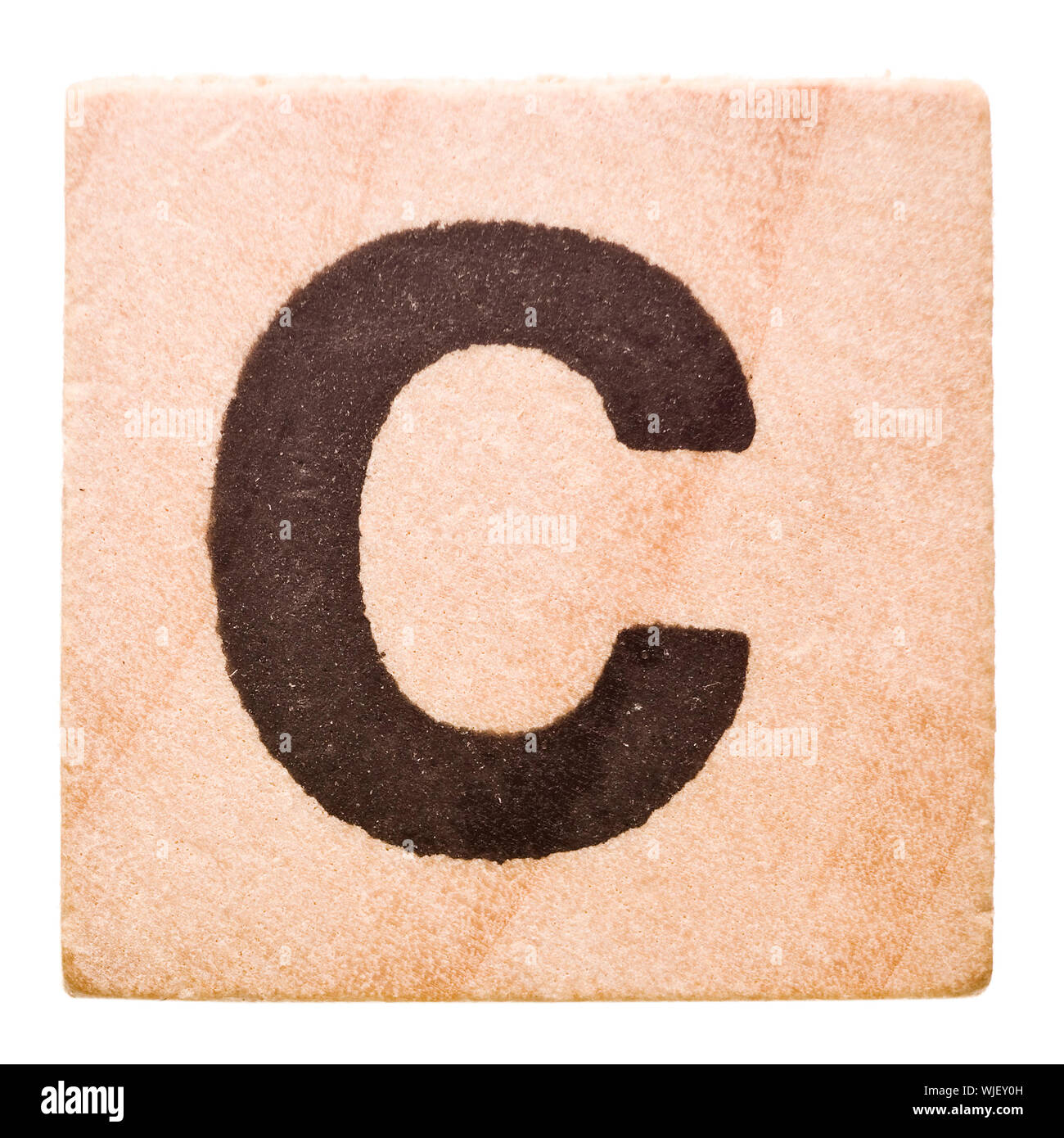 Block with Letter C isolated on white background Stock Photo - Alamy