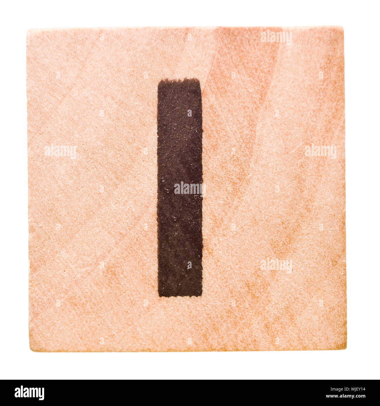 Block with Letter I isolated on white background Stock Photo - Alamy