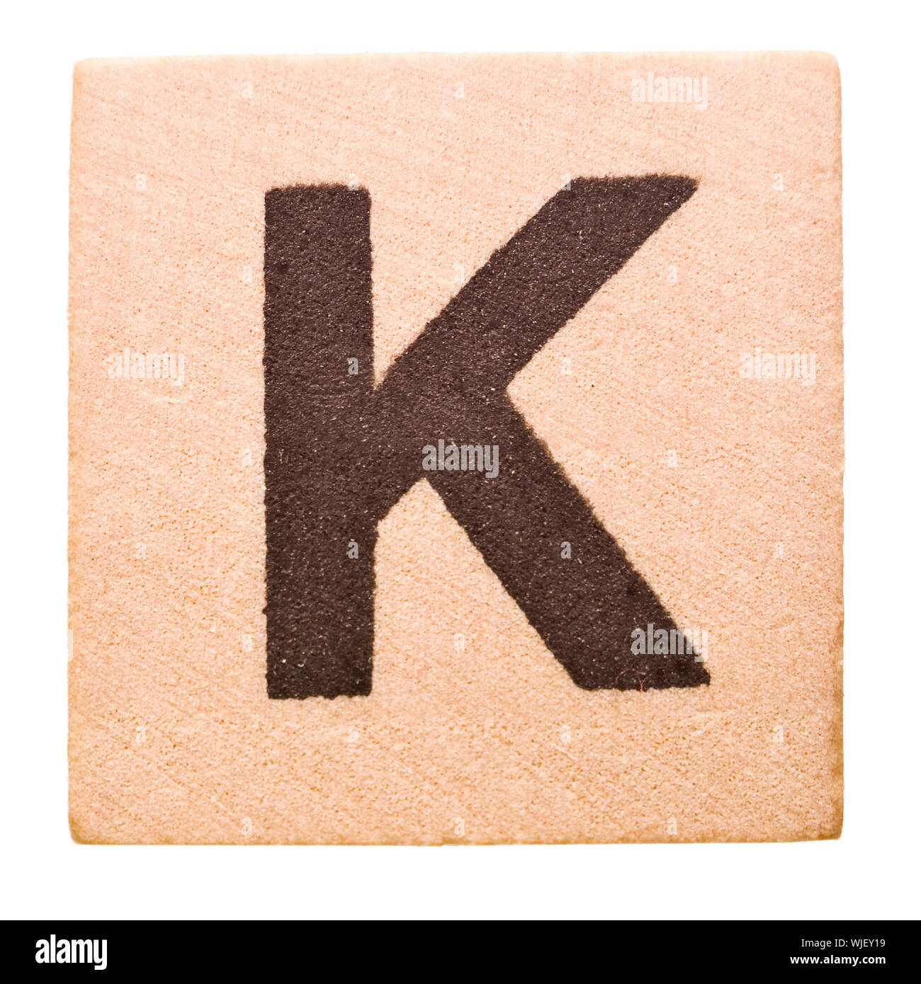 Block with Letter K isolated on white background Stock Photo - Alamy