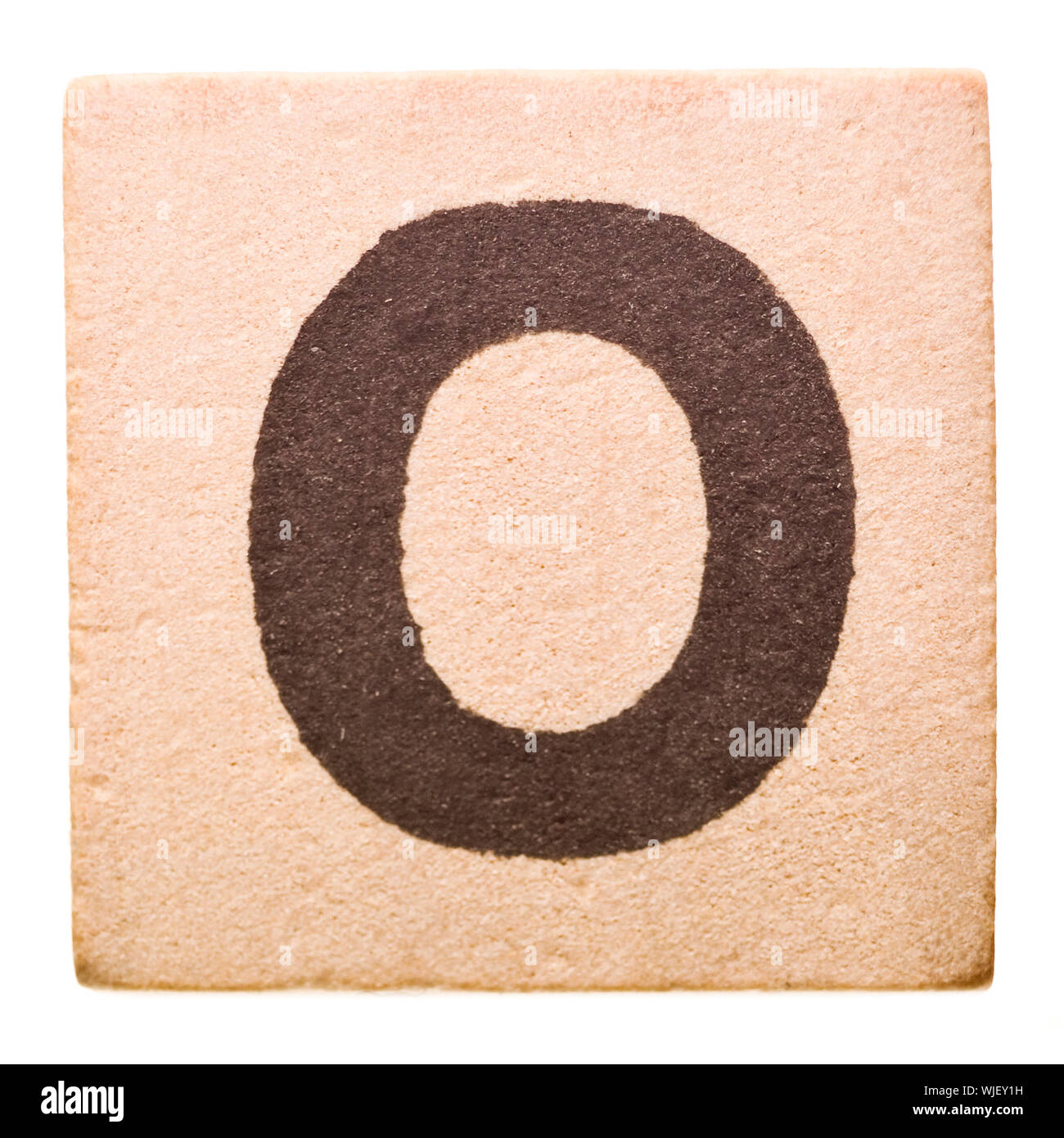 Block with Letter O isolated on white background Stock Photo - Alamy