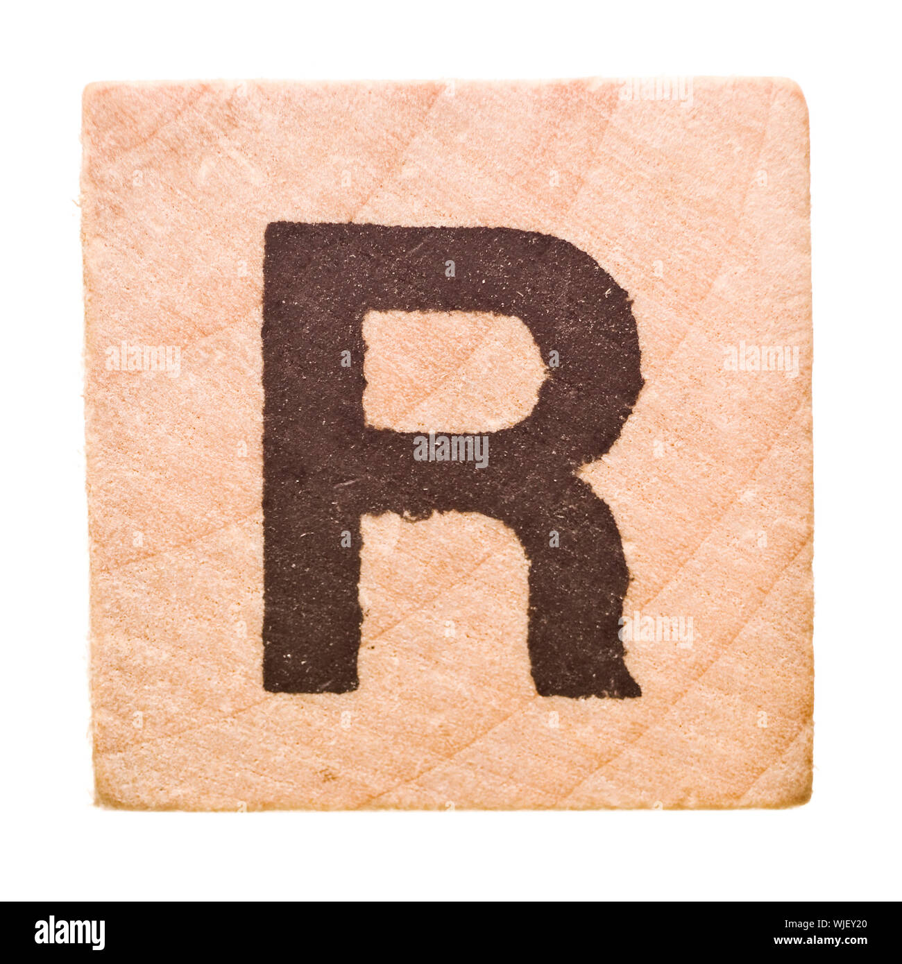 Block with Letter R isolated on white background Stock Photo - Alamy