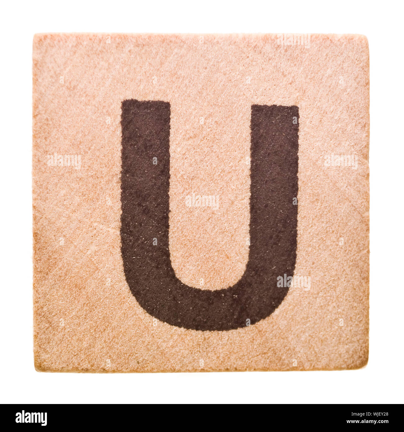 Block with Letter U isolated on white background Stock Photo - Alamy
