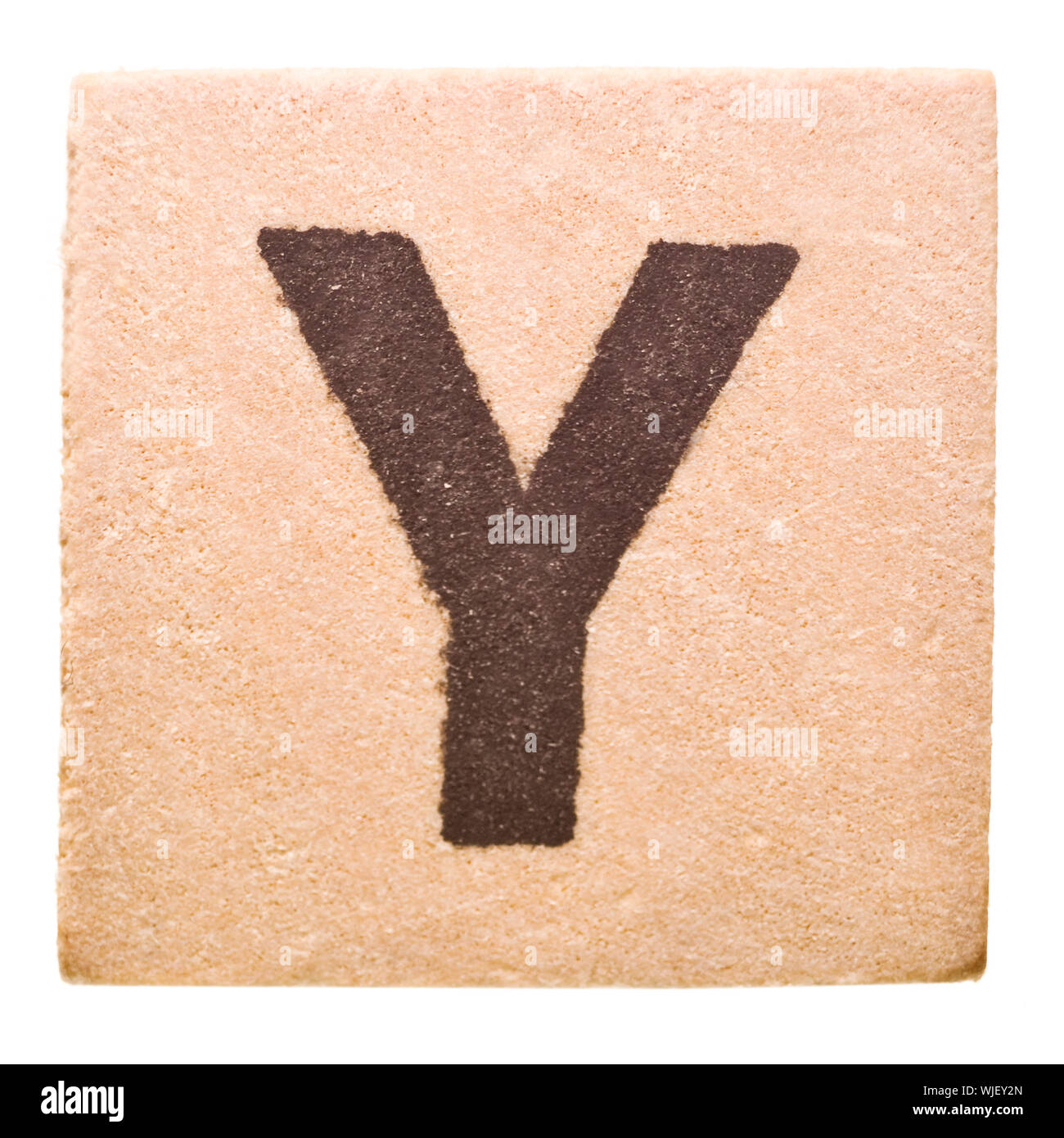 Block with Letter Y isolated on white background Stock Photo - Alamy