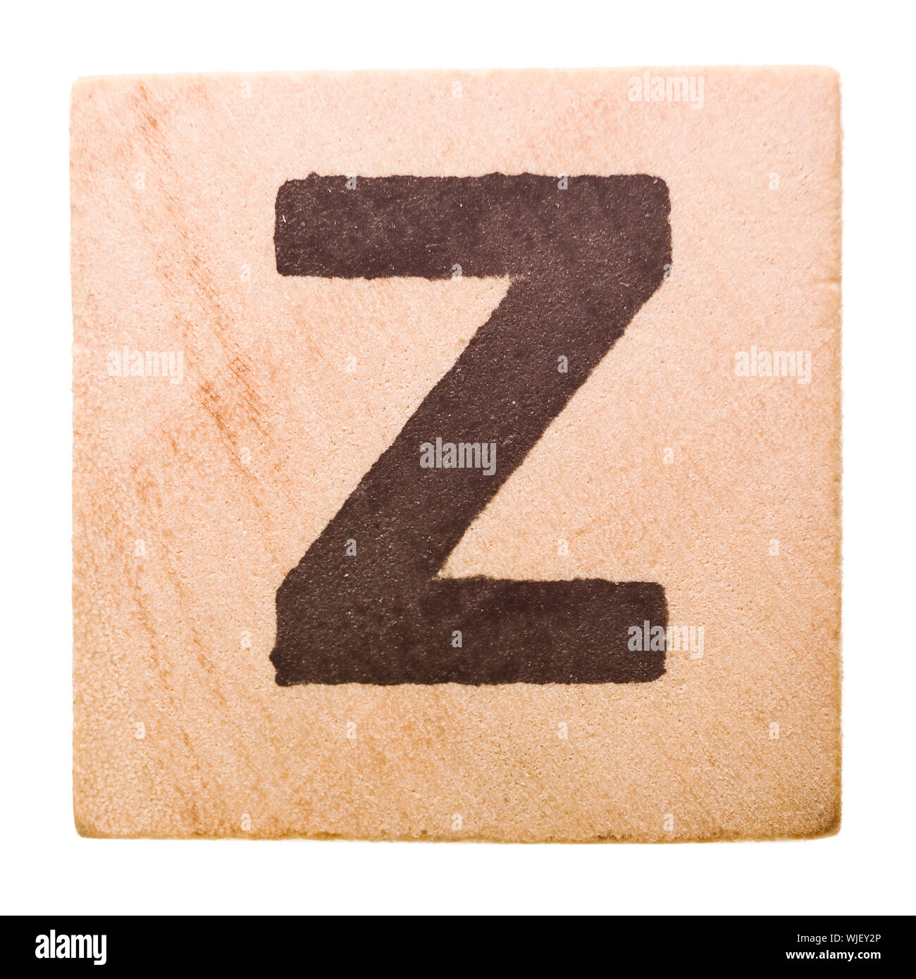 Block with Letter Z isolated on white background Stock Photo - Alamy