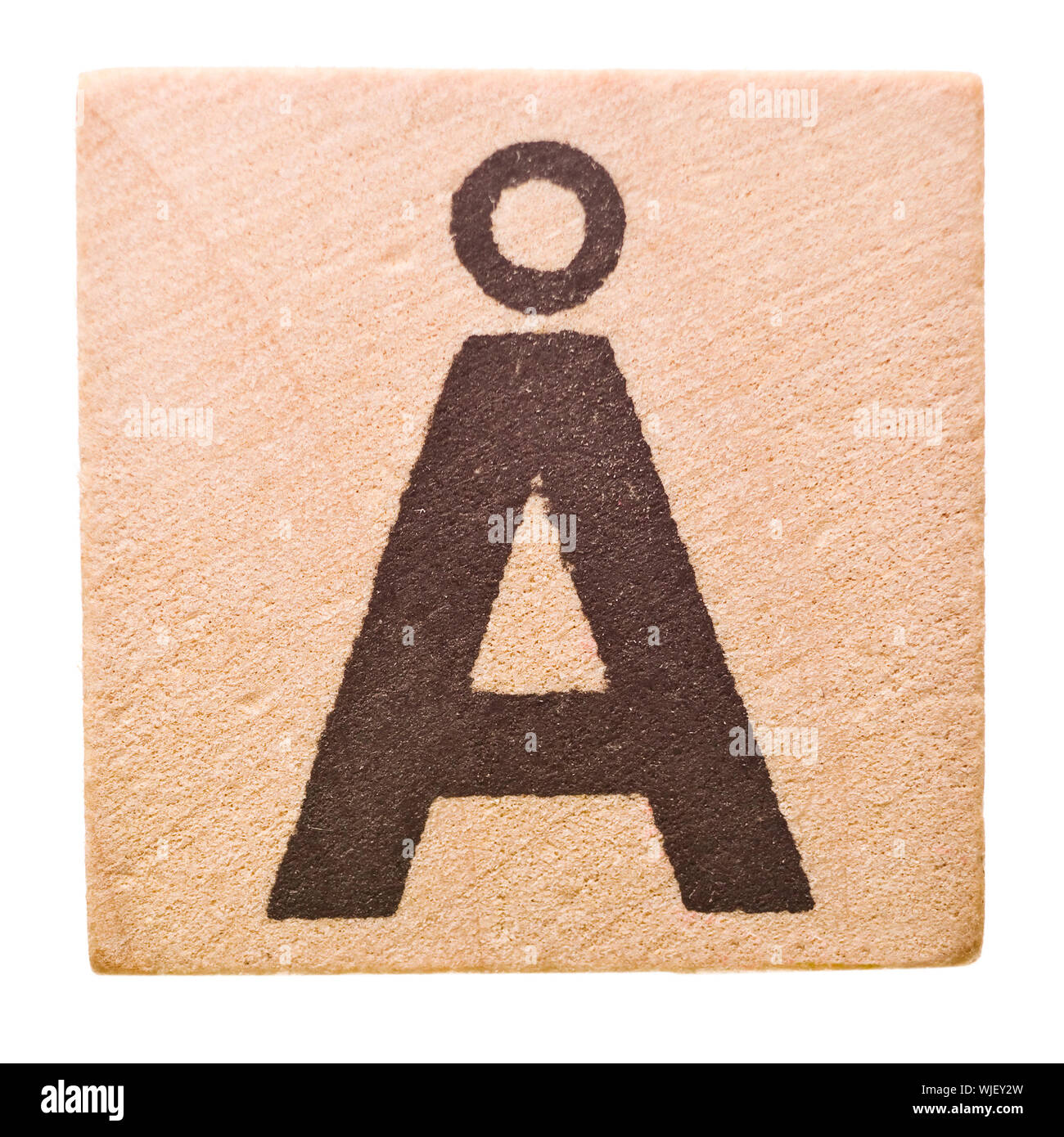 Block with Letter isolated on white background Stock Photo - Alamy