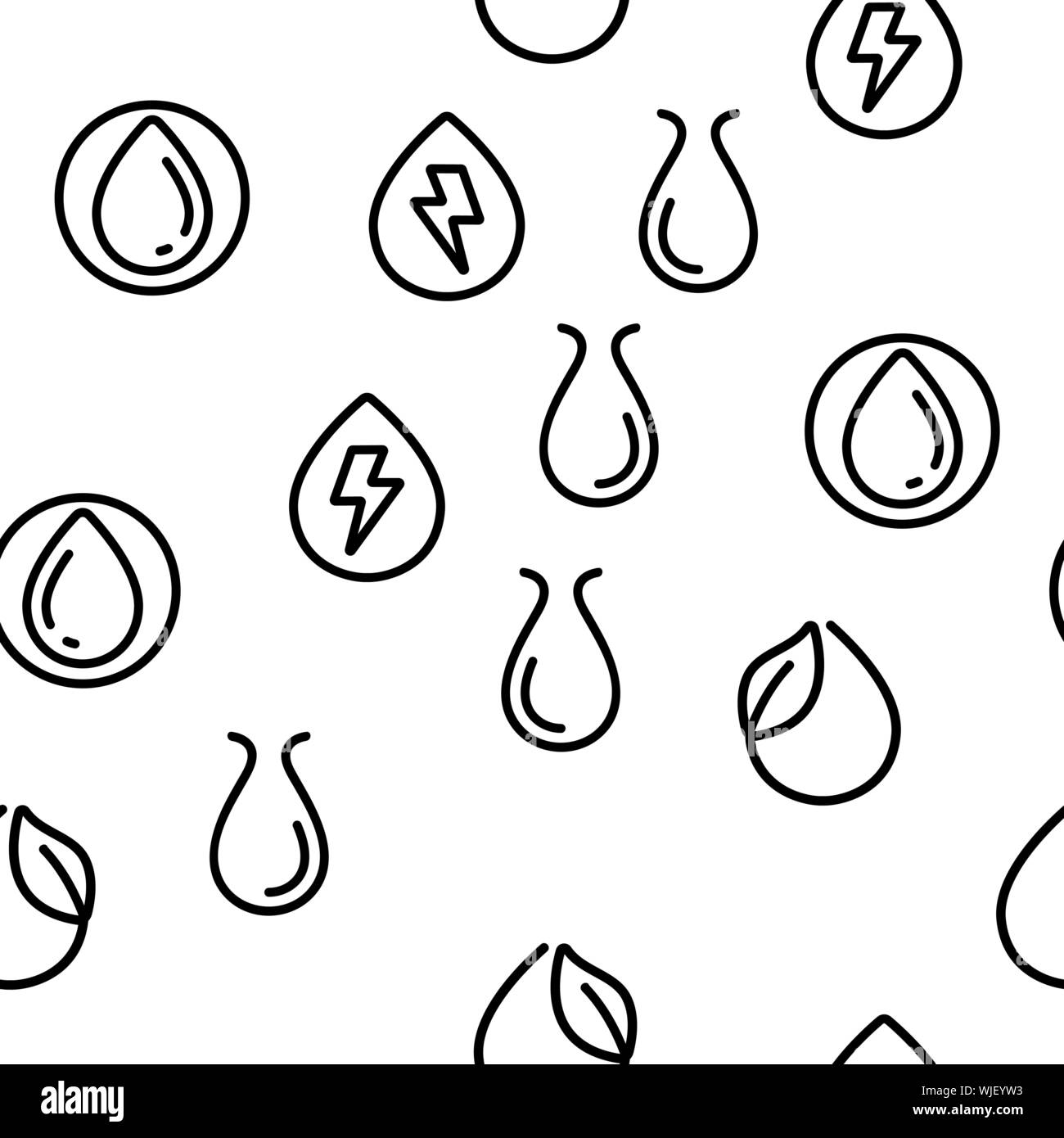 Water Drop Vector Seamless Pattern Stock Vector Image & Art - Alamy