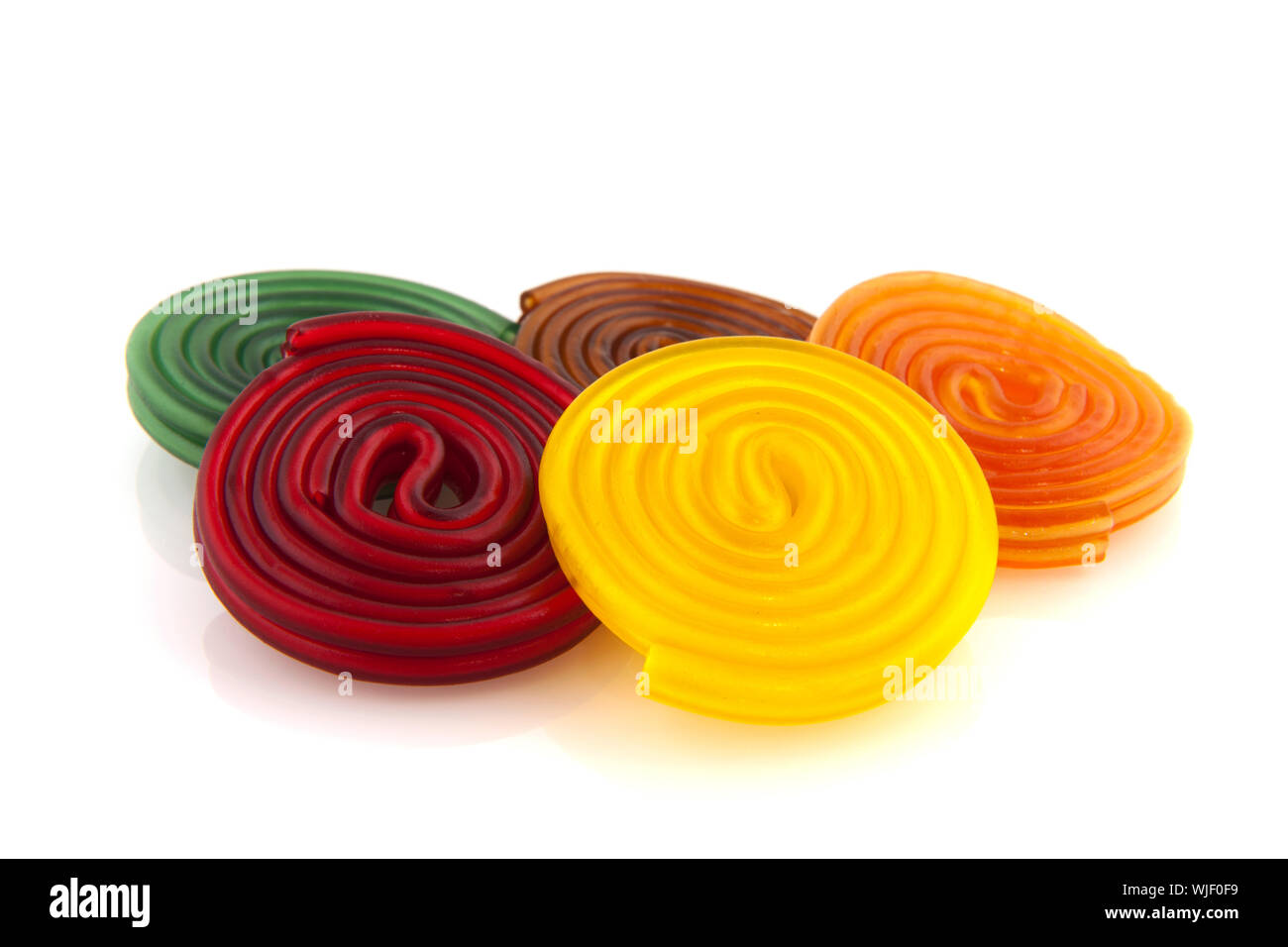 colorful licorice candy drop rolls isolated white background Stock ...