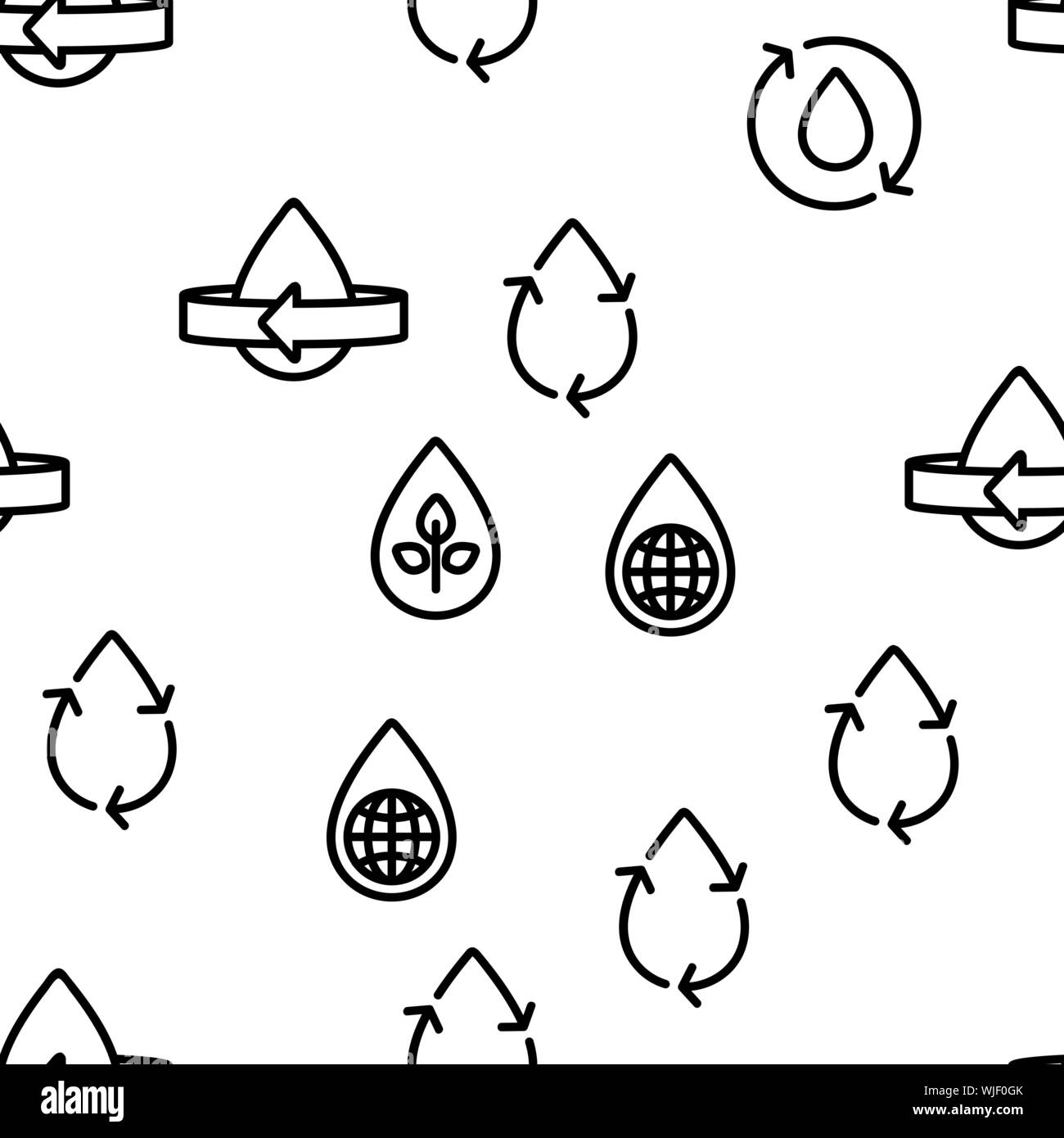 Water Treatment Vector Seamless Pattern Stock Vector Image & Art - Alamy