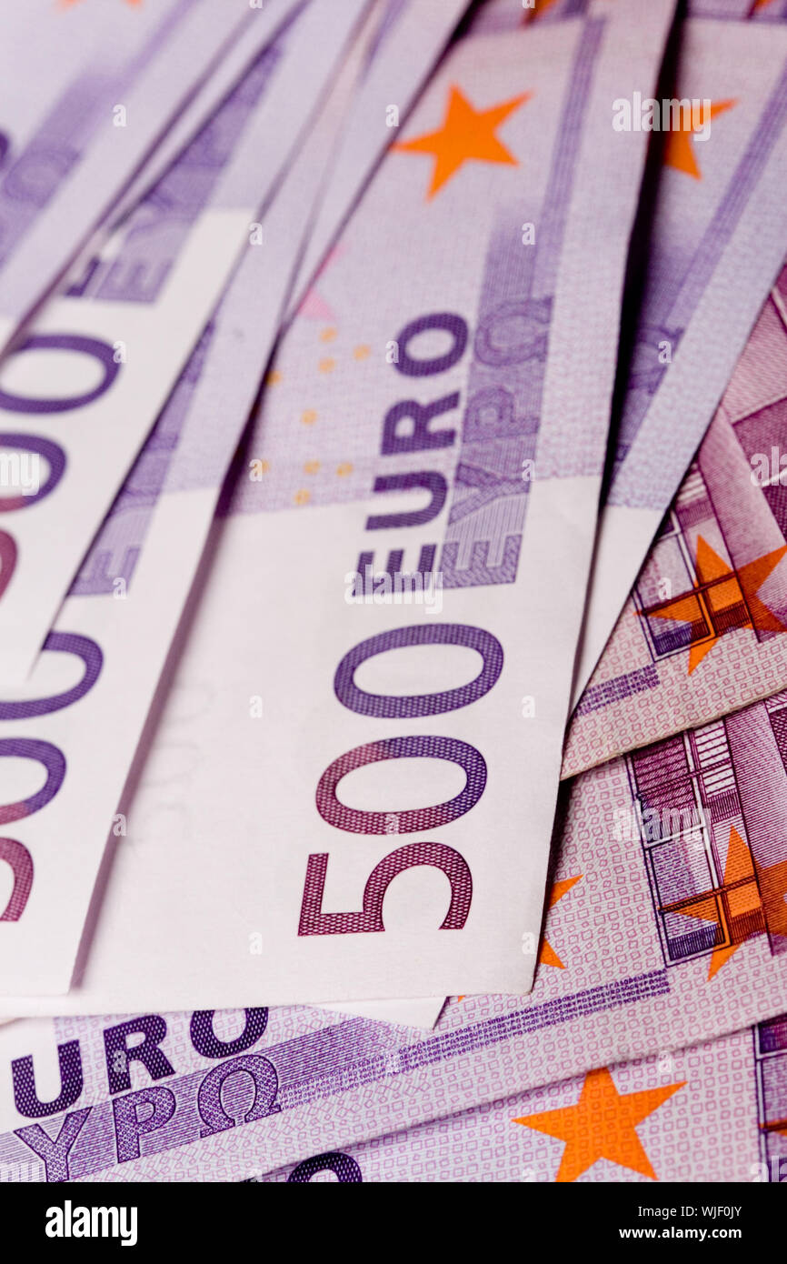 500 euro banknotes background Stock Photo - Alamy