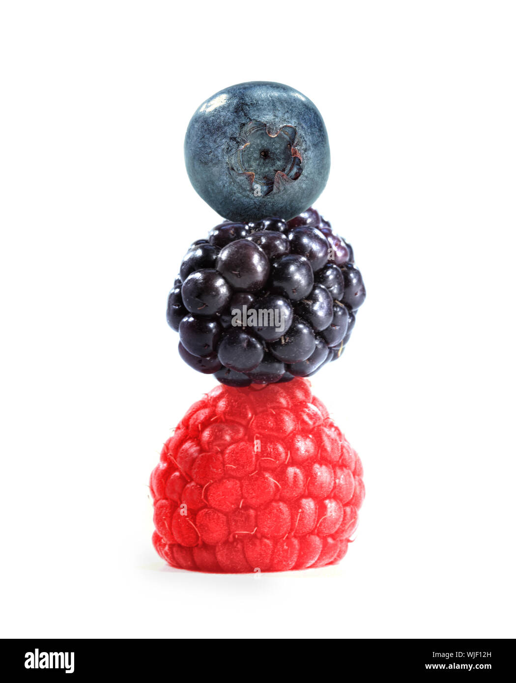 Raspberry, blackberry and blueberry on white background Stock Photo - Alamy