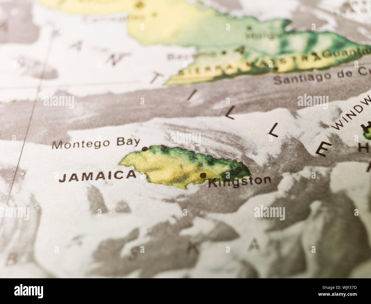 Jamaica road map hi-res stock photography and images - Alamy