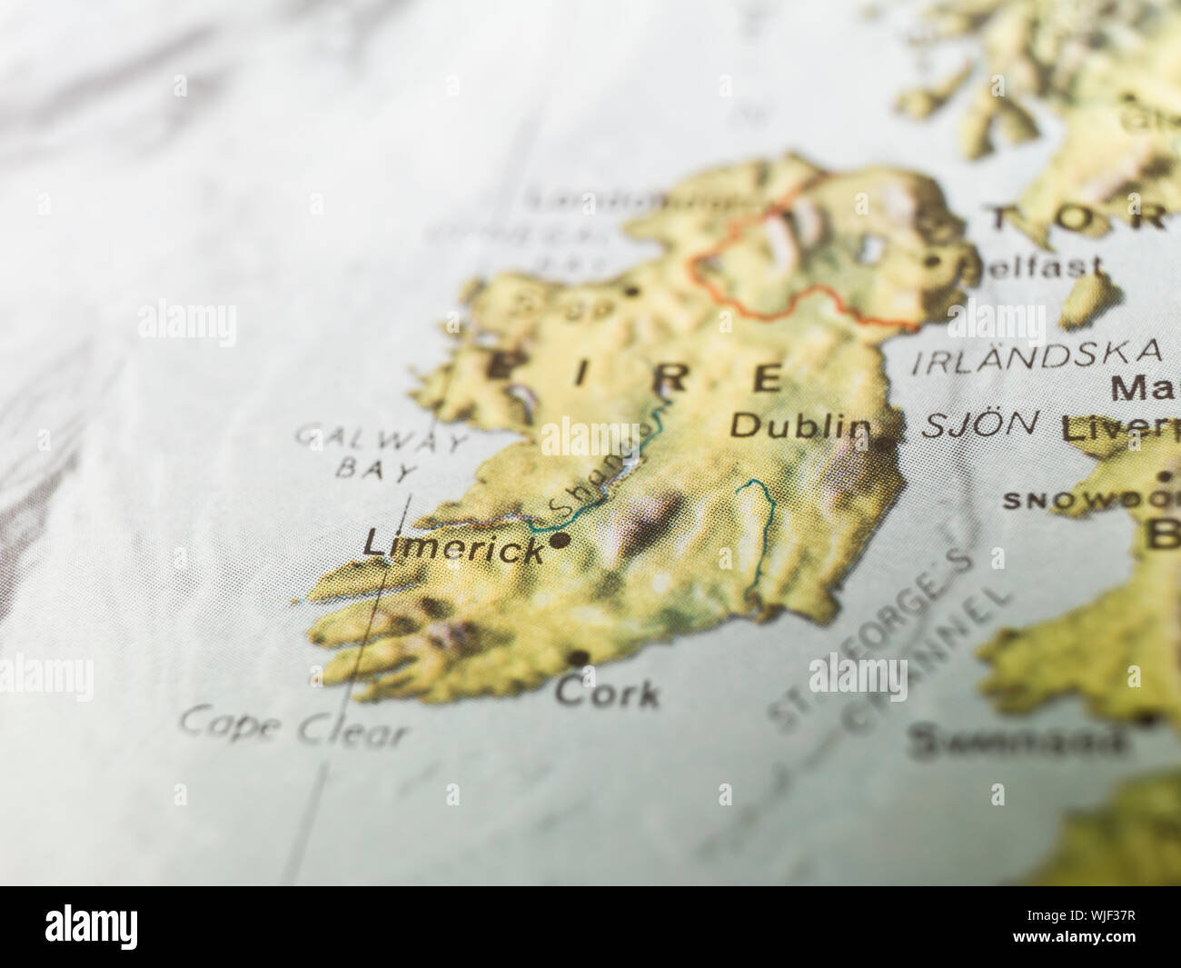 Map of Limerick in the Republic Ireland Stock Photo - Alamy