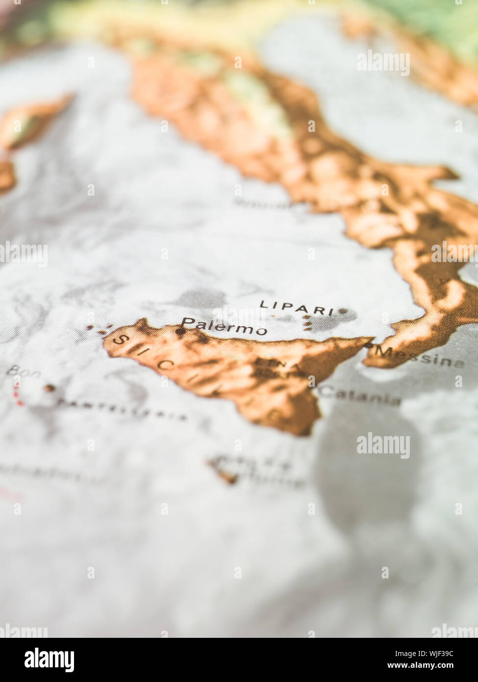 Map of Palermo in Italy Stock Photo - Alamy