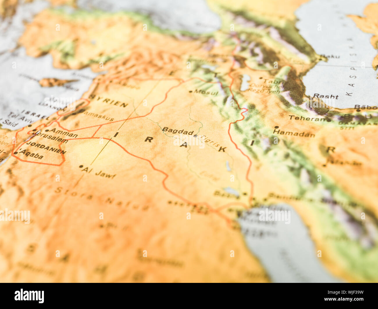 Map of Bagdad in Irak Stock Photo - Alamy