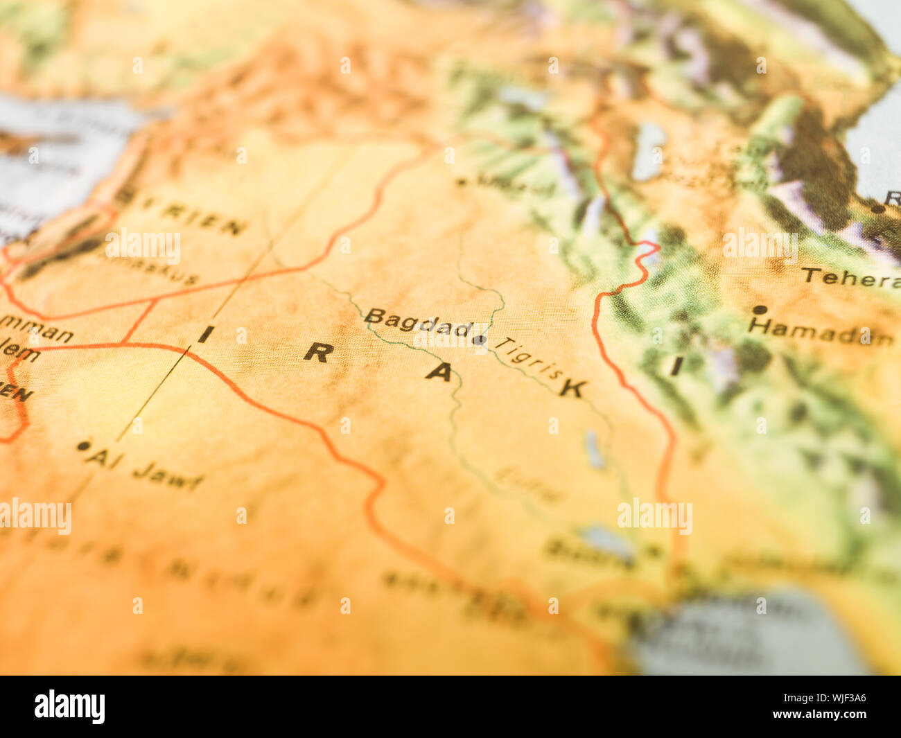 Map of Bagdad in Irak Stock Photo - Alamy