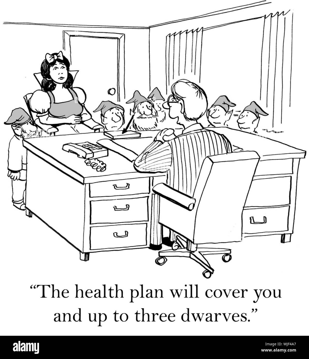 Health cartoon medical insurance plan hi-res stock photography and ...