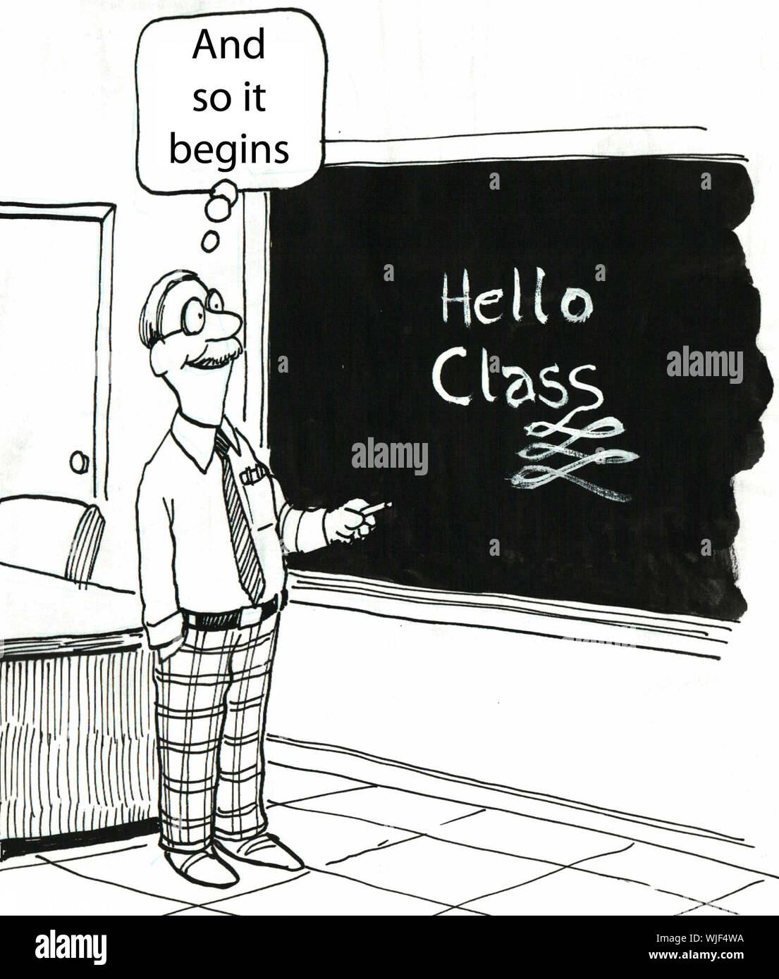 High school class teacher Cut Out Stock Images & Pictures - Alamy