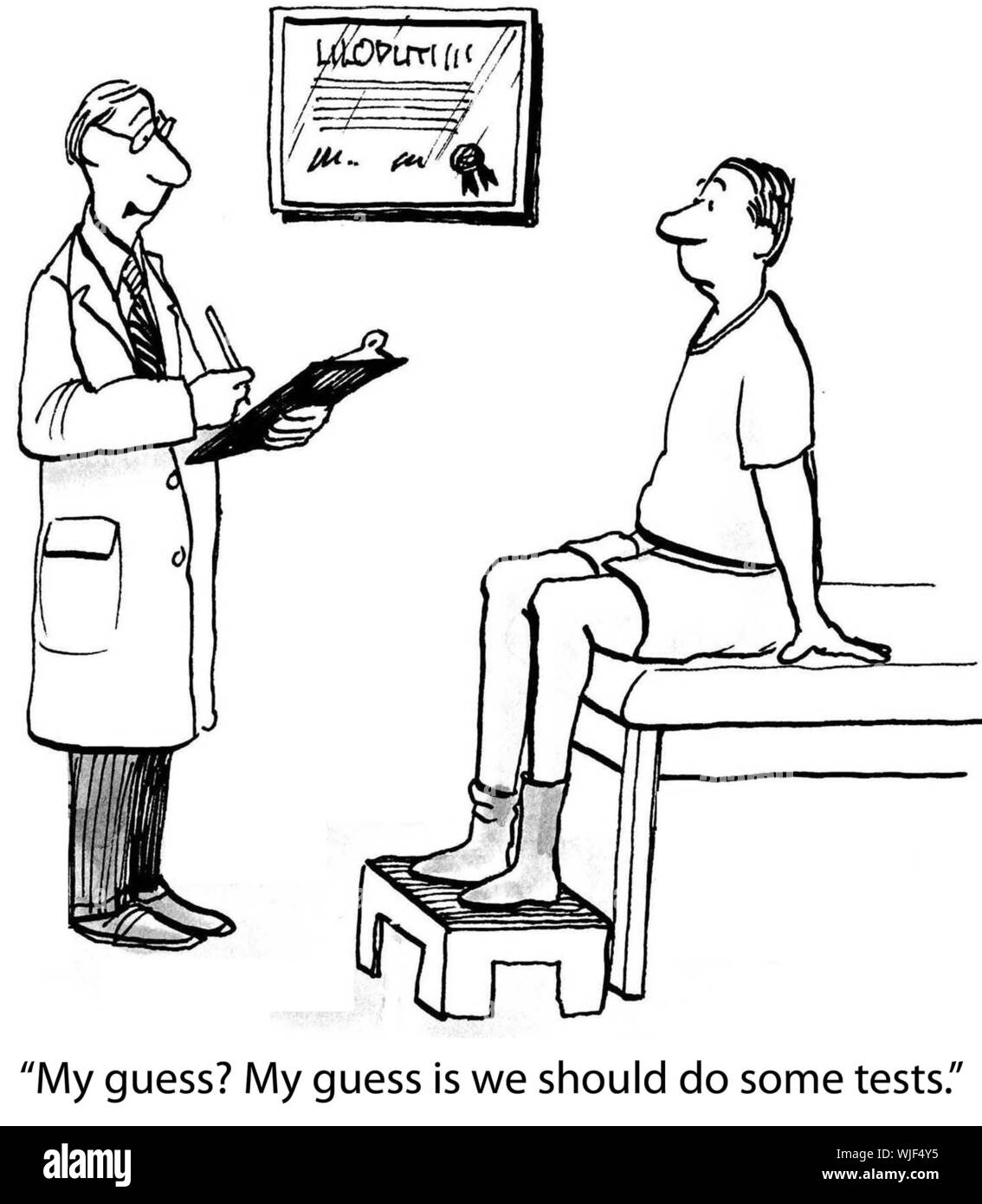 "My guess? My guess is we should so some tests Stock Photo - Alamy