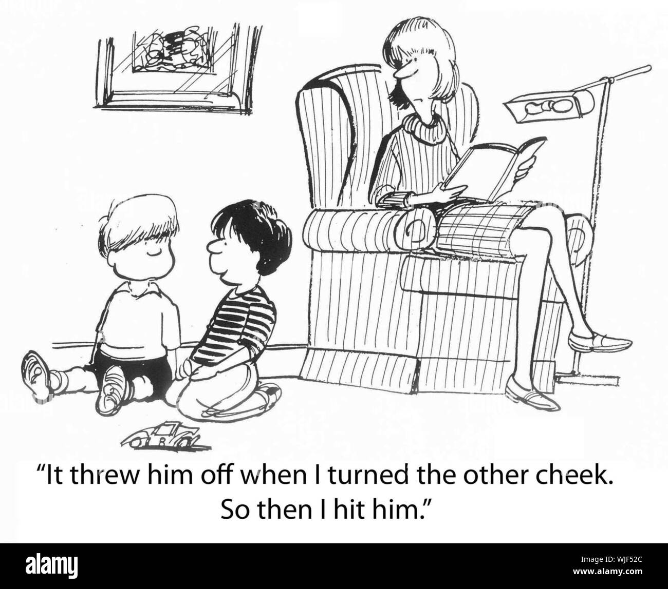 Cartoon kids Black and White Stock Photos & Images - Alamy