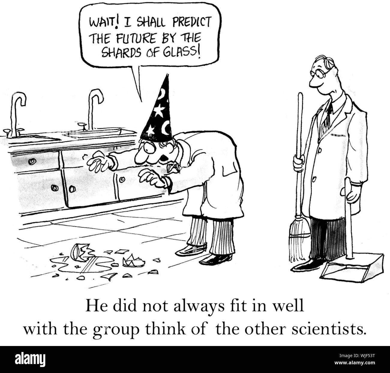 Cartoon Mad Scientist Black and White Stock Photos & Images - Alamy