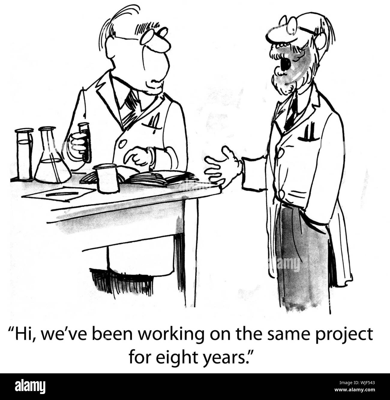 "Hi, we've been working on the same project for eight years Stock Photo ...