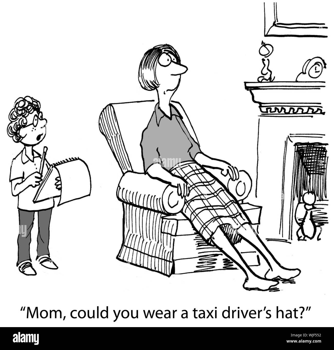 Mom son talking uniform hi-res stock photography and images - Alamy
