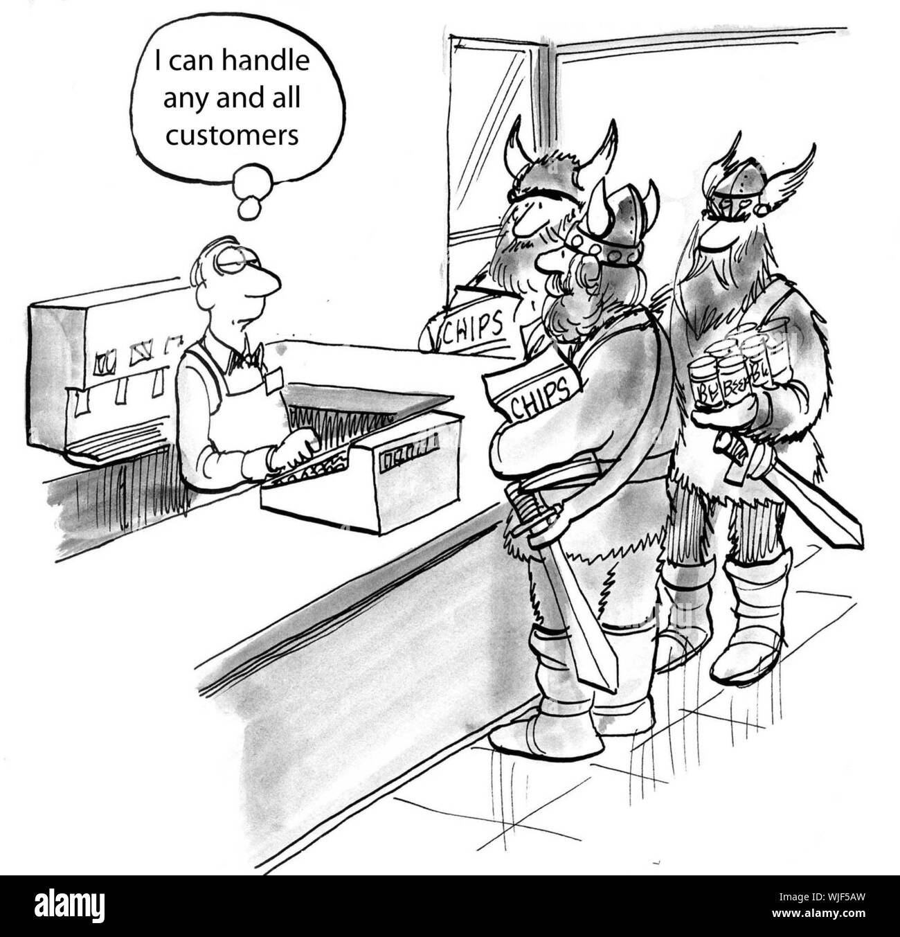 Customer service cartoons hi-res stock photography and images - Alamy