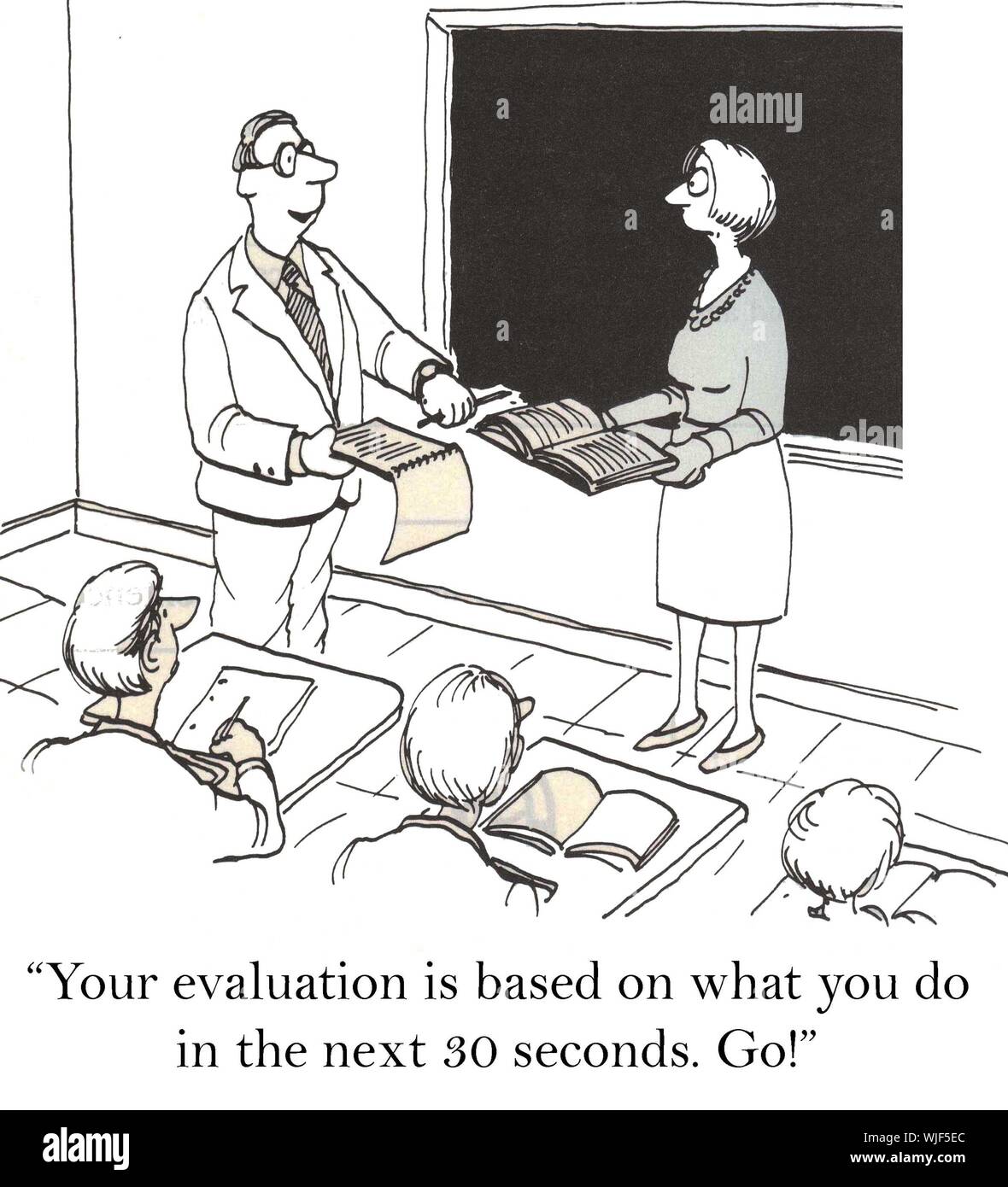 Evaluation cartoon hi-res stock photography and images - Alamy