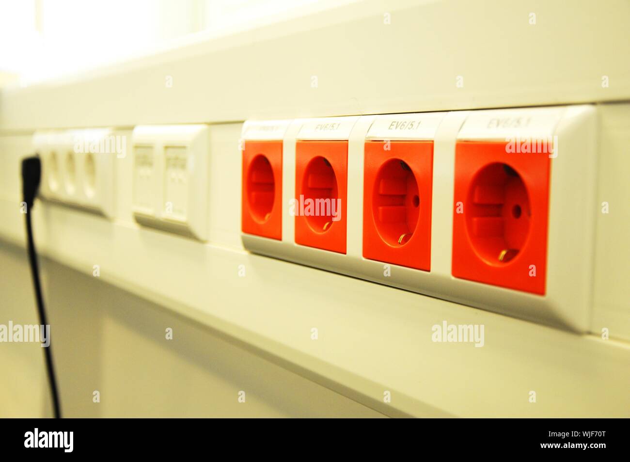 jack or power outlet with copyspace Stock Photo - Alamy