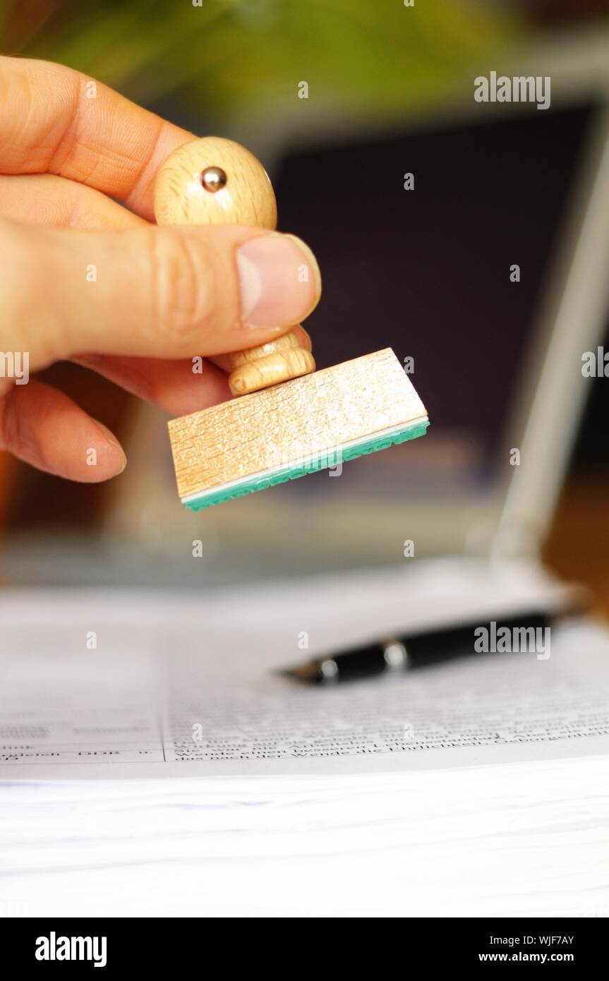 stamp in office showing bureaucracy concept with copyspace Stock Photo ...