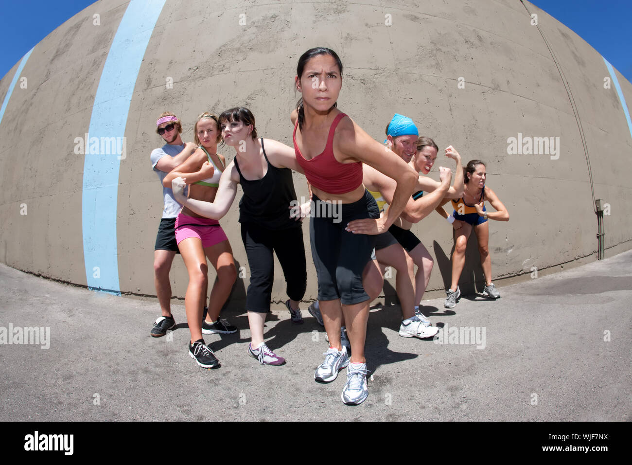 Pretty female runner poses for her "me" shot Stock Photo - Alamy