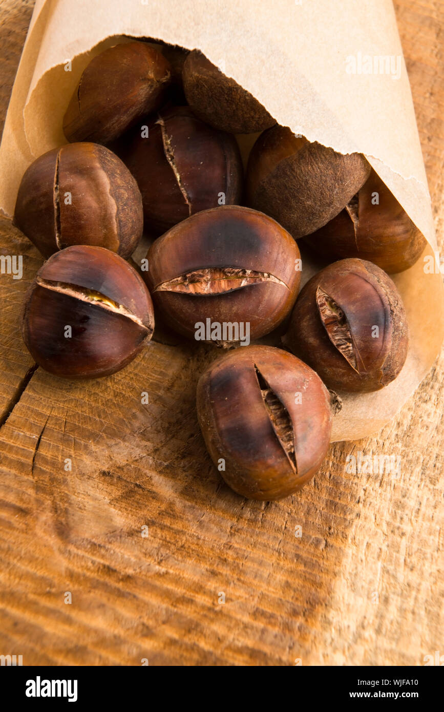 Delicious roasted chestnuts Stock Photo - Alamy