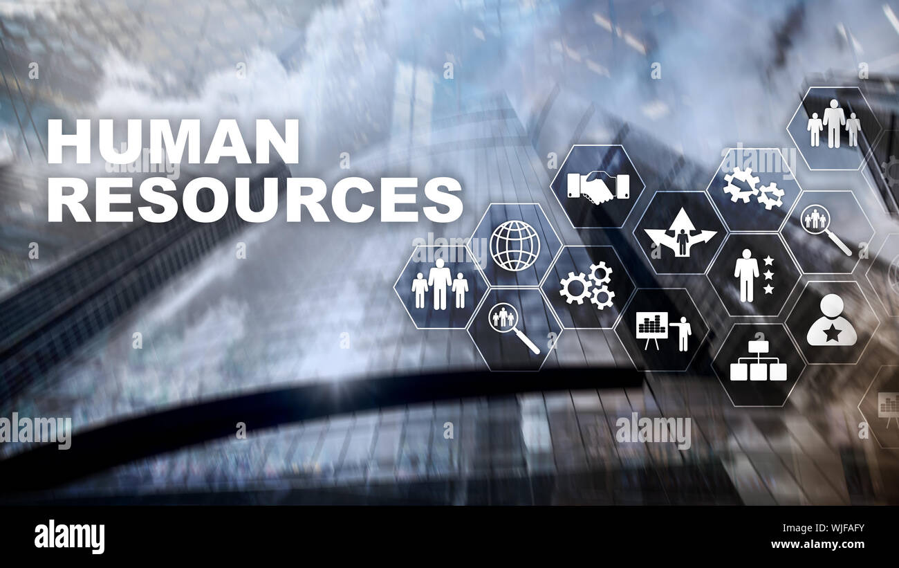 Human Resources HR management concept. Human resources pool, customer ...