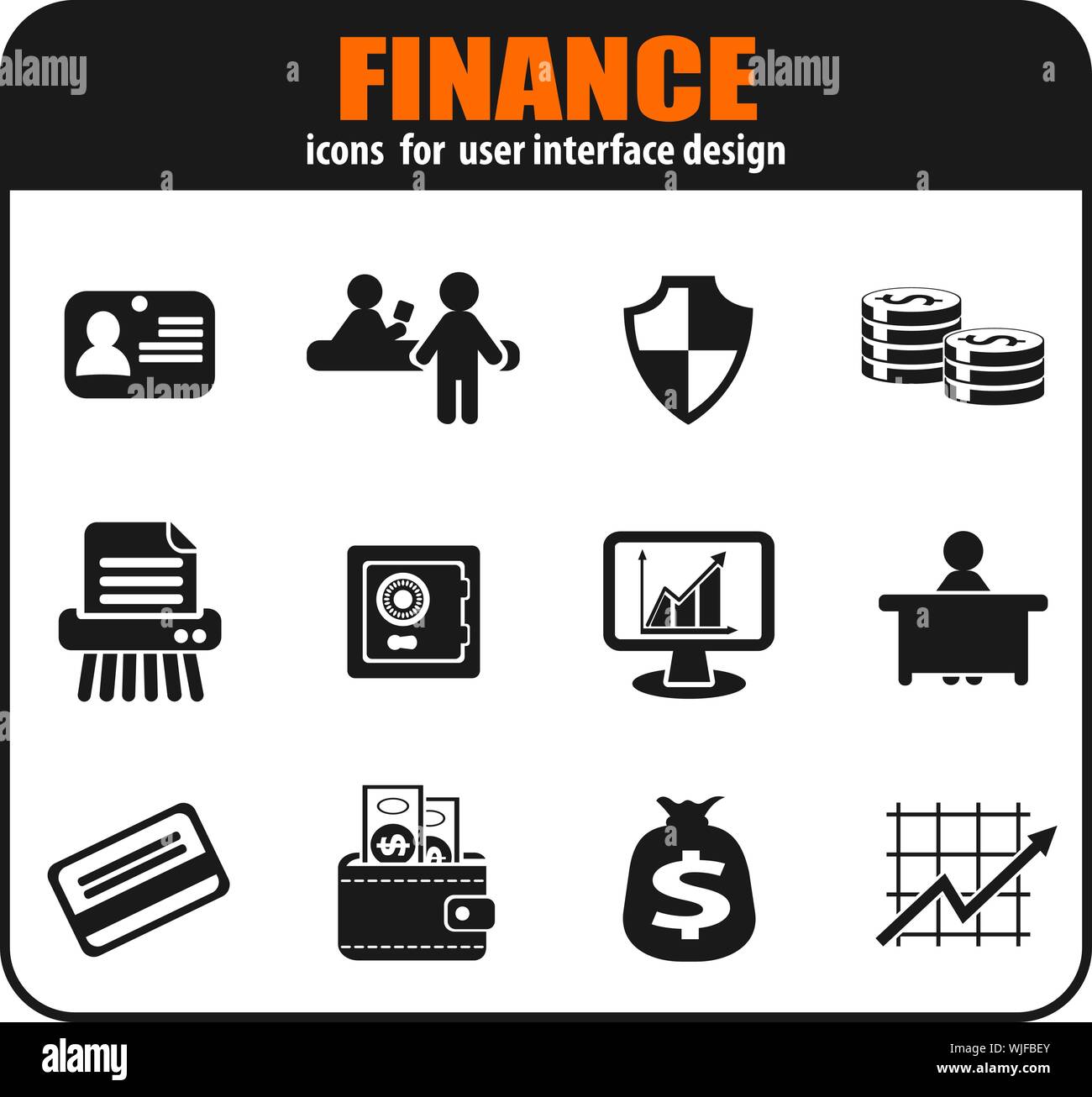 Finance icon set Stock Vector Image & Art - Alamy
