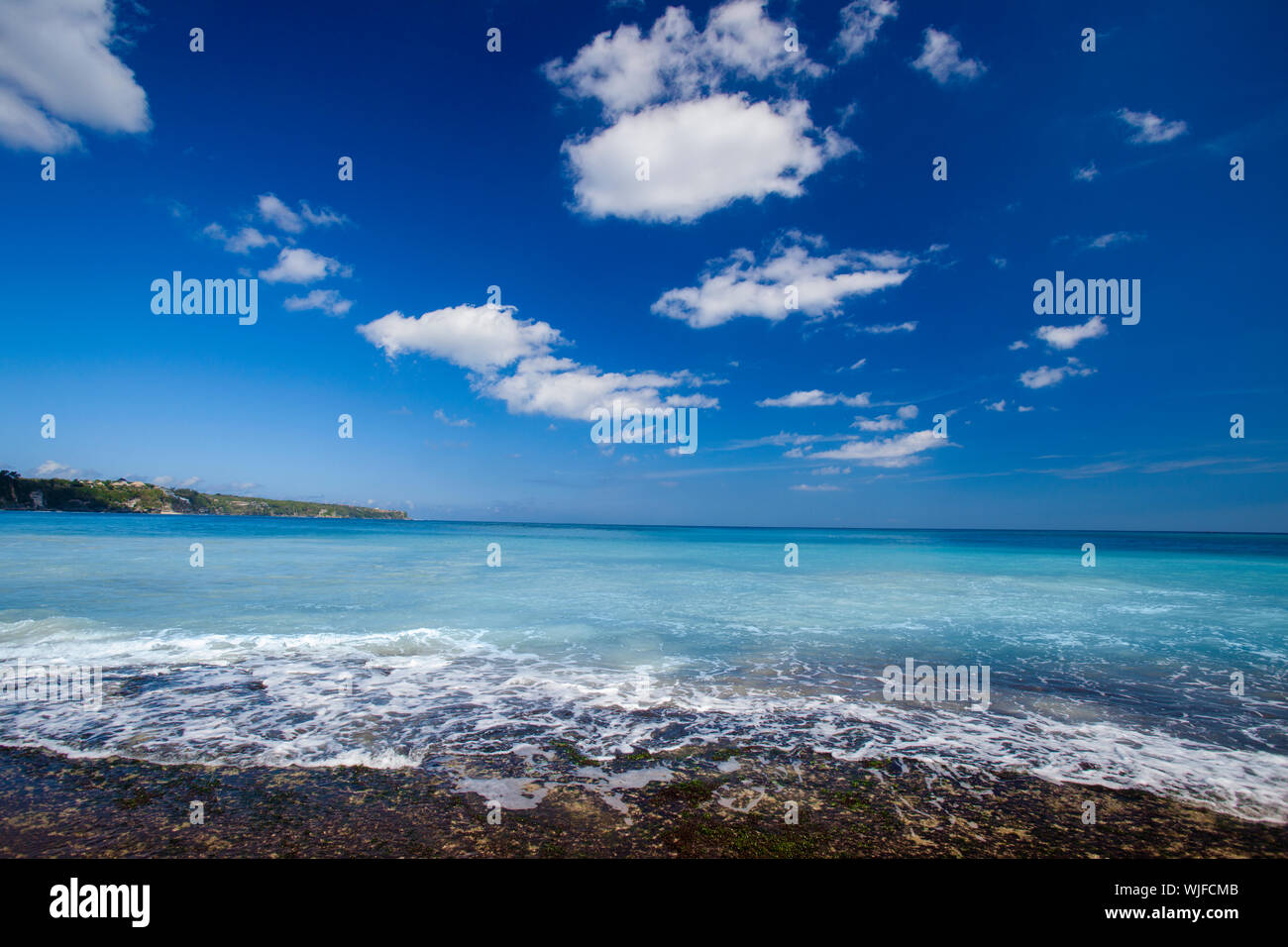 Beautiful landscape of a tropical beach with a beautiful blue sky Stock ...