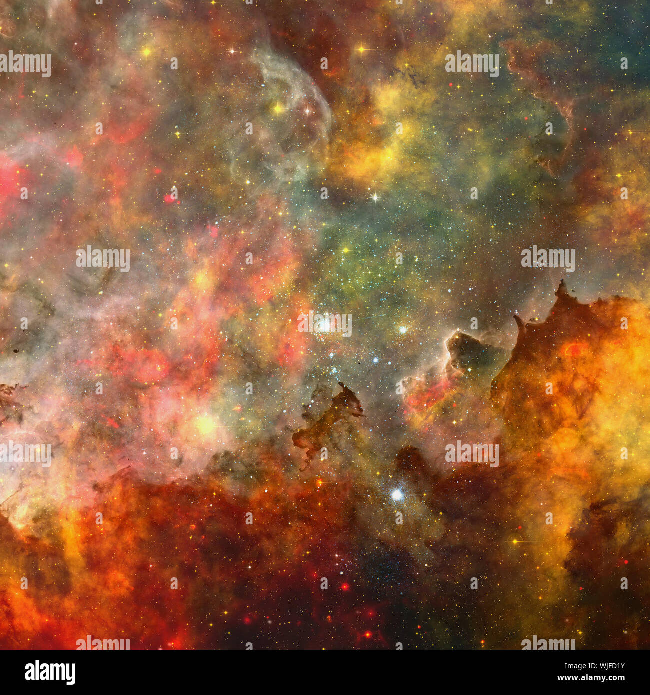 Nebula in outer space. Gas and dust clouds. Elements of this image ...