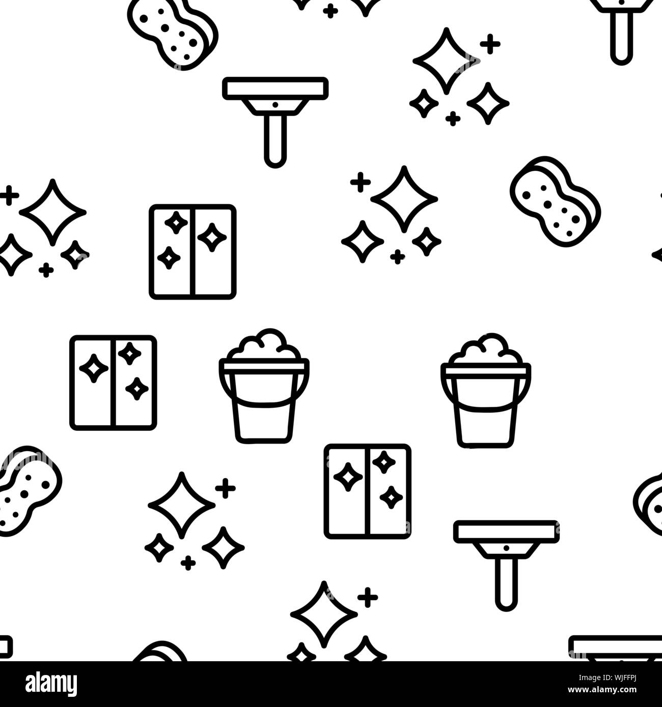 Window Cleaning Vector Seamless Pattern Stock Vector Image & Art - Alamy