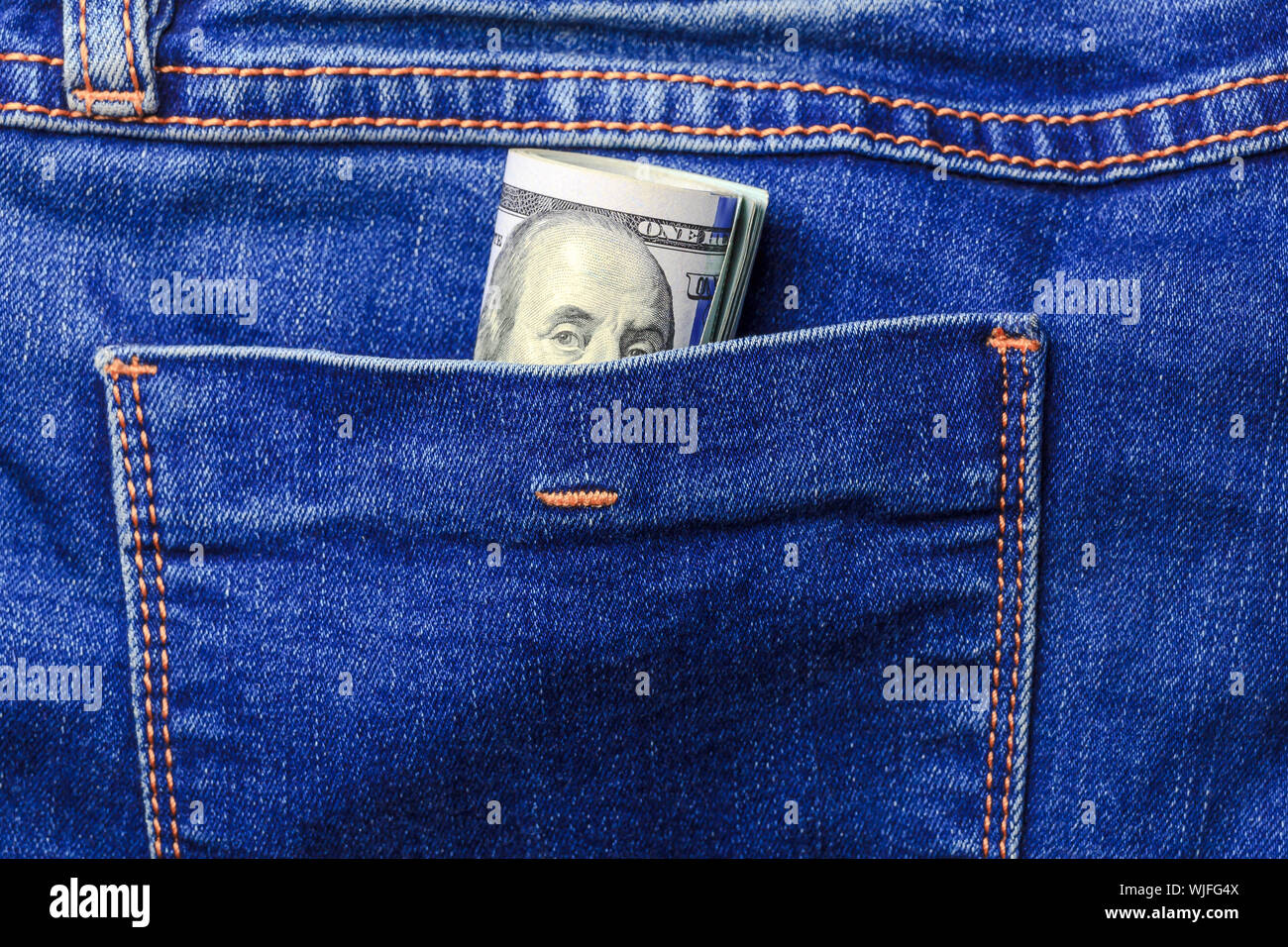 concept jeans and dollars symbol america usa Stock Photo - Alamy