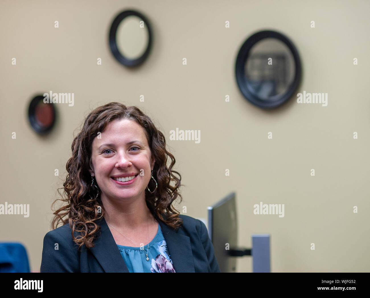 MCS Industries' Human Resources director Jessica Ehrhardt speaks in her ...