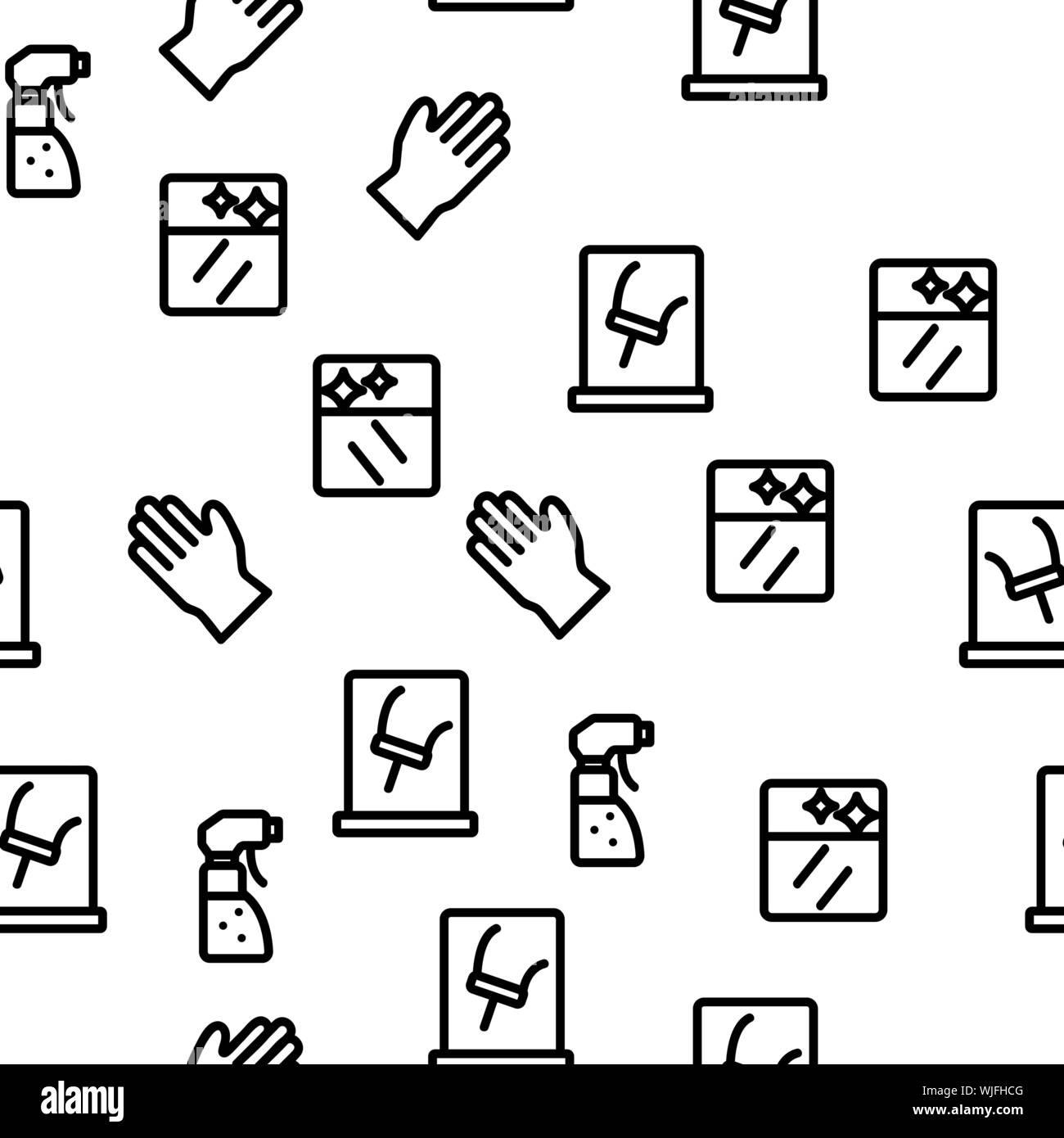 Window Cleaning Vector Seamless Pattern Stock Vector Image & Art - Alamy