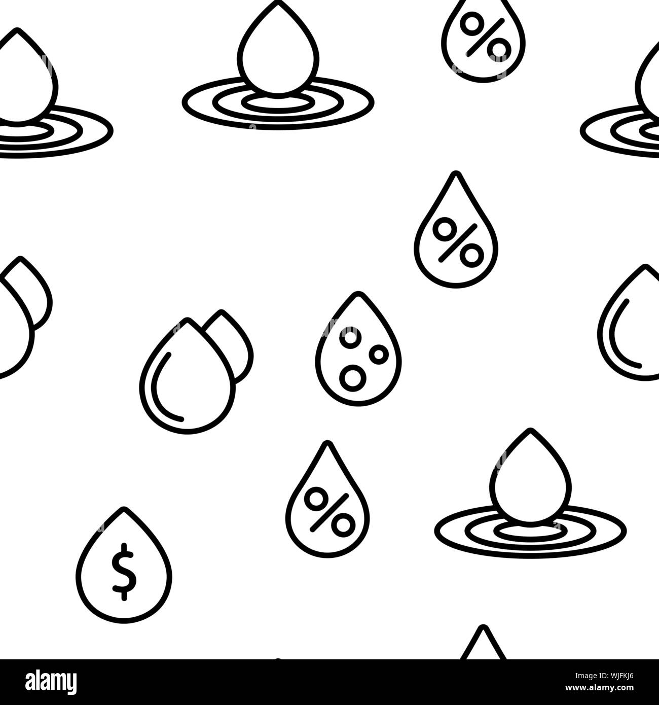 Water Drop Vector Seamless Pattern Stock Vector Image & Art - Alamy