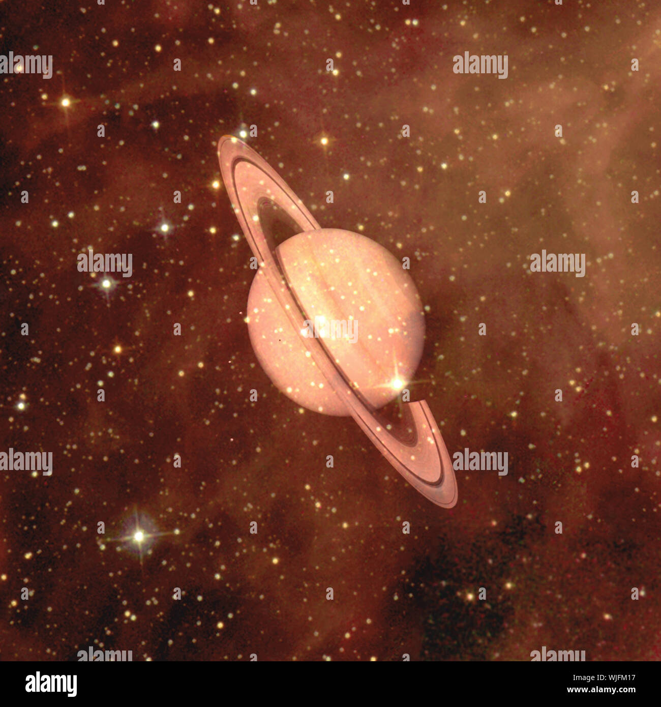 Saturn. Incredibly beautiful planets, galaxies, dark and cold beauty of ...